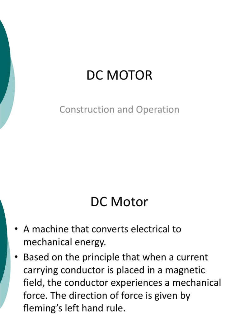 DC Motor: Construction and Operation | PDF | Power (Physics) | Electricity