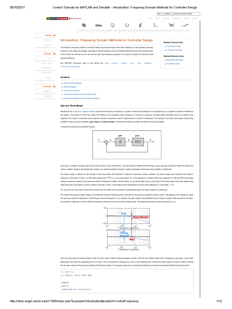 Control Tutorials For MATLAB and Simulink - Introduction - Frequency ...