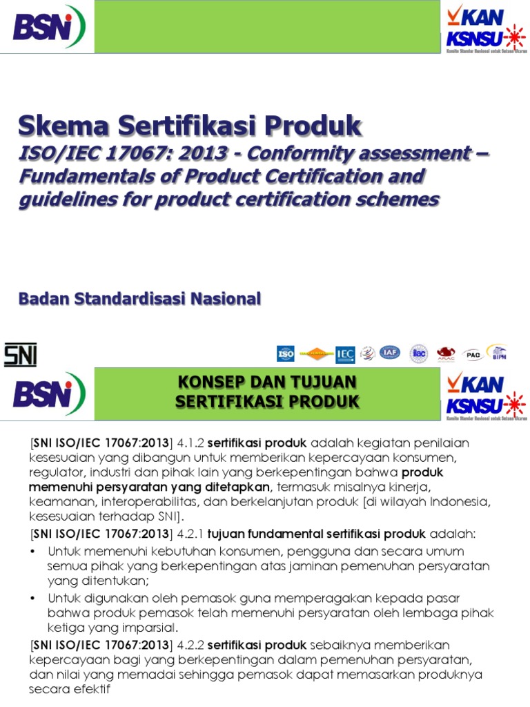 Skema Sertifikasi Produk ISO/IEC 17067:2013 | PDF