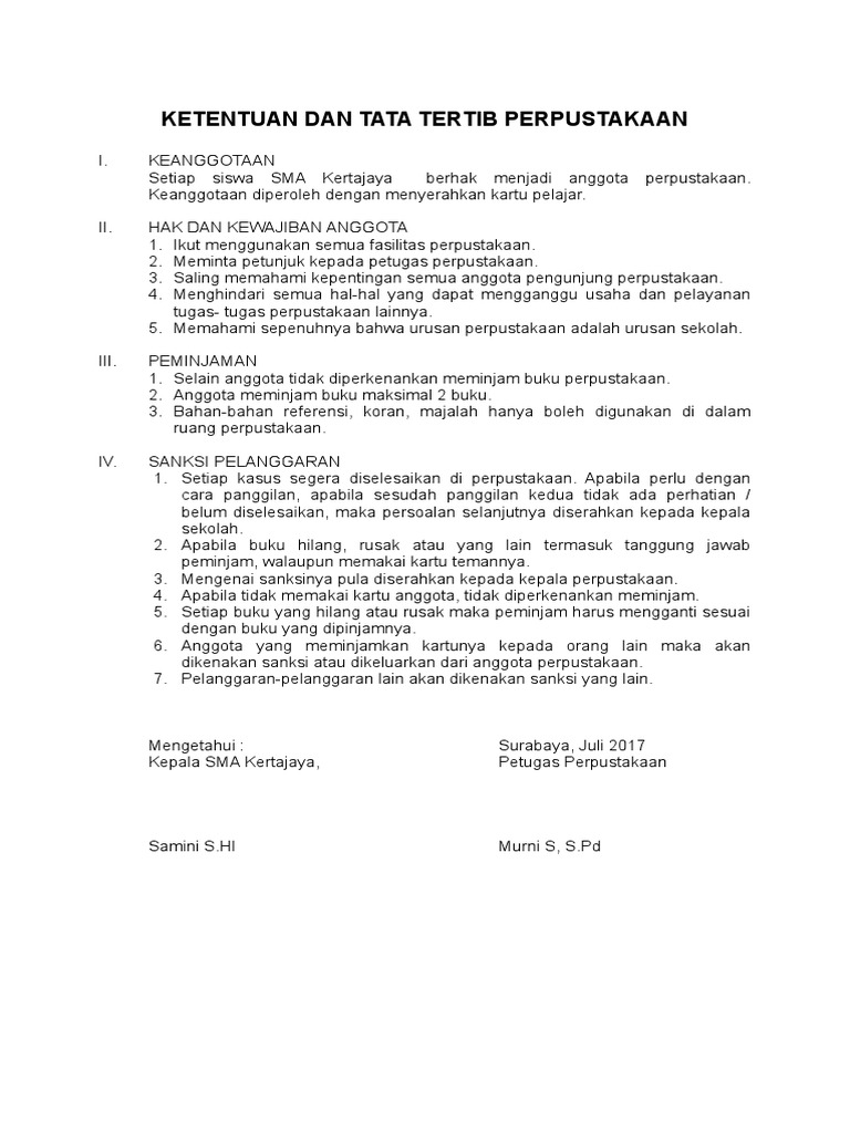 Proker Perpus TH 2011 2012 | PDF