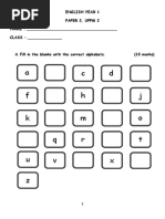 Nursery Class Exam Paper | PDF