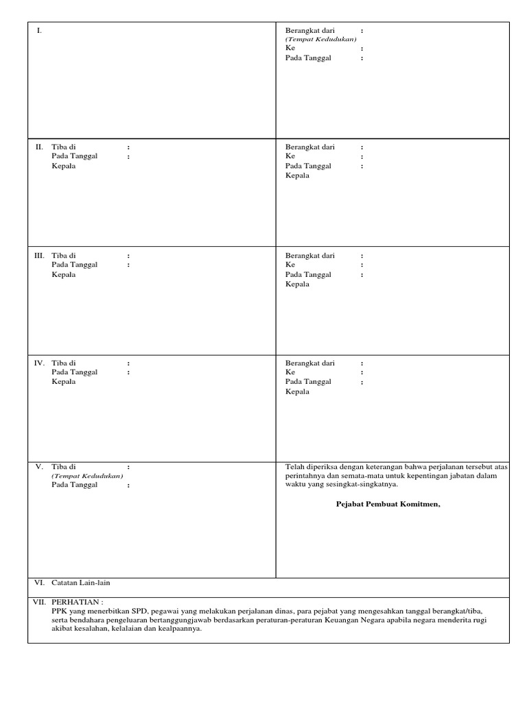 Contoh Format SPPD PDF | PDF
