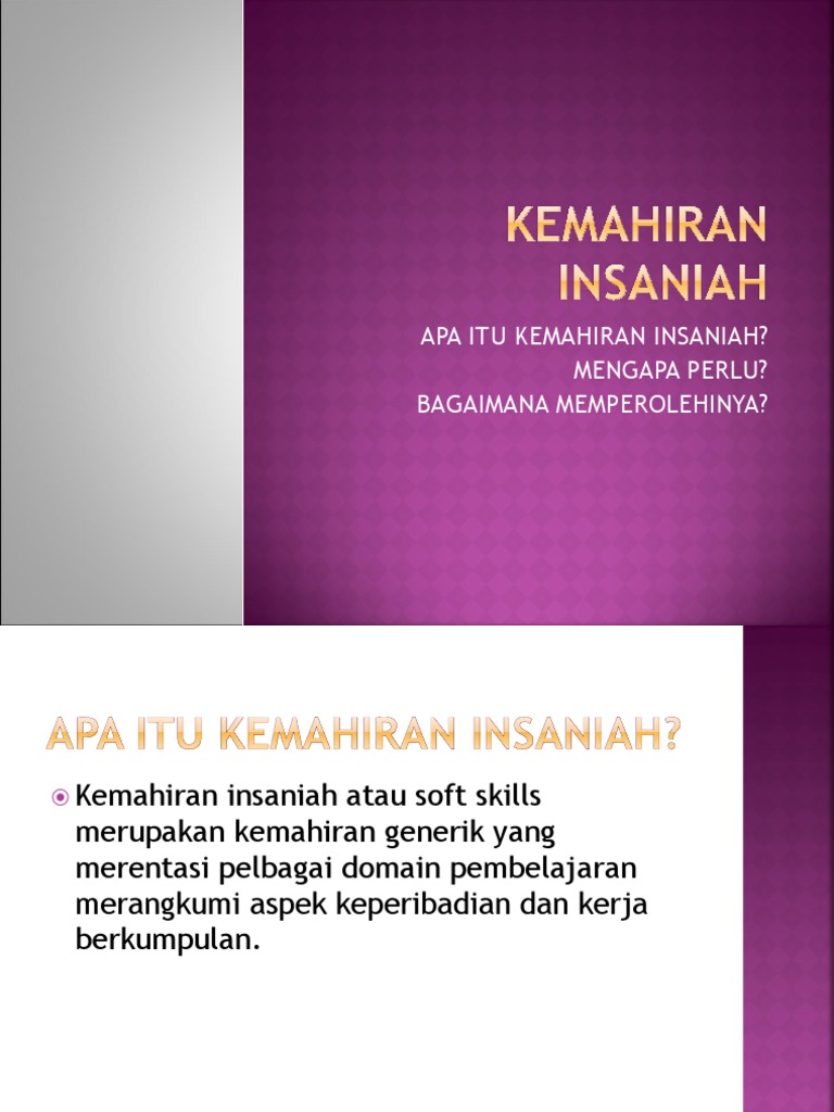 Kemahiran Insaniah | PDF