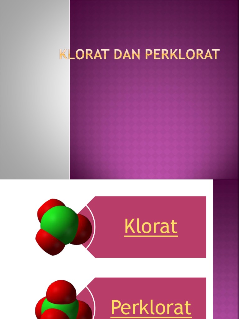 Anion Klorat Dan Perklorat | PDF