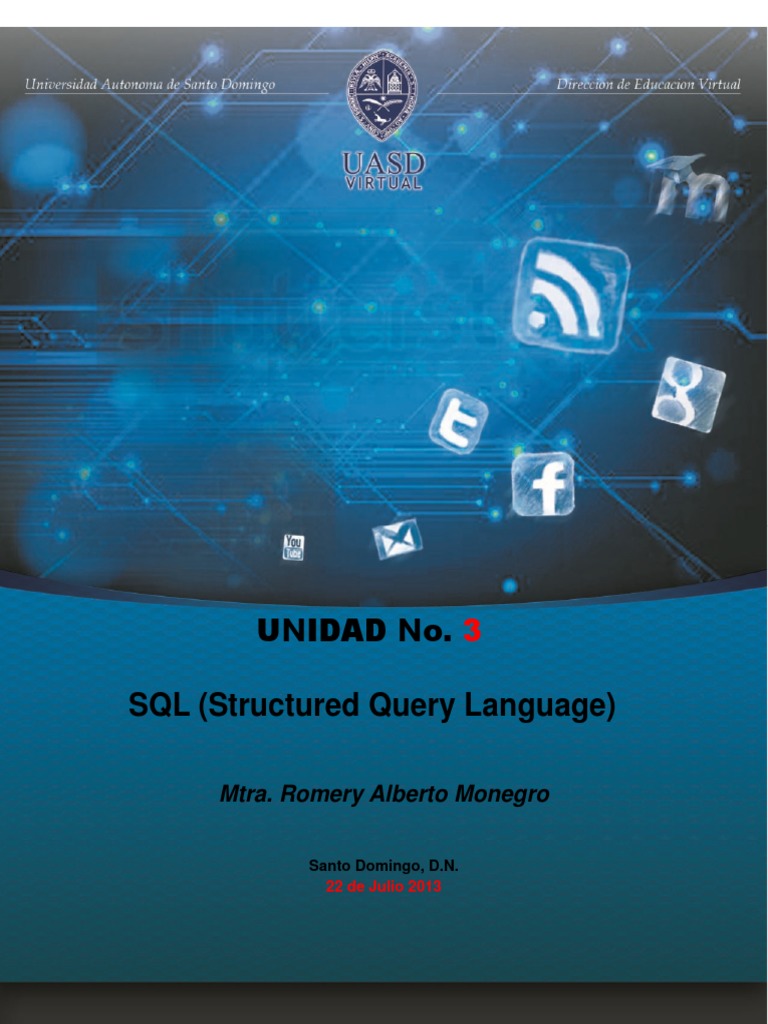 Unidad 3 SQL Structured Query Language | PDF | SQL | Bases de datos