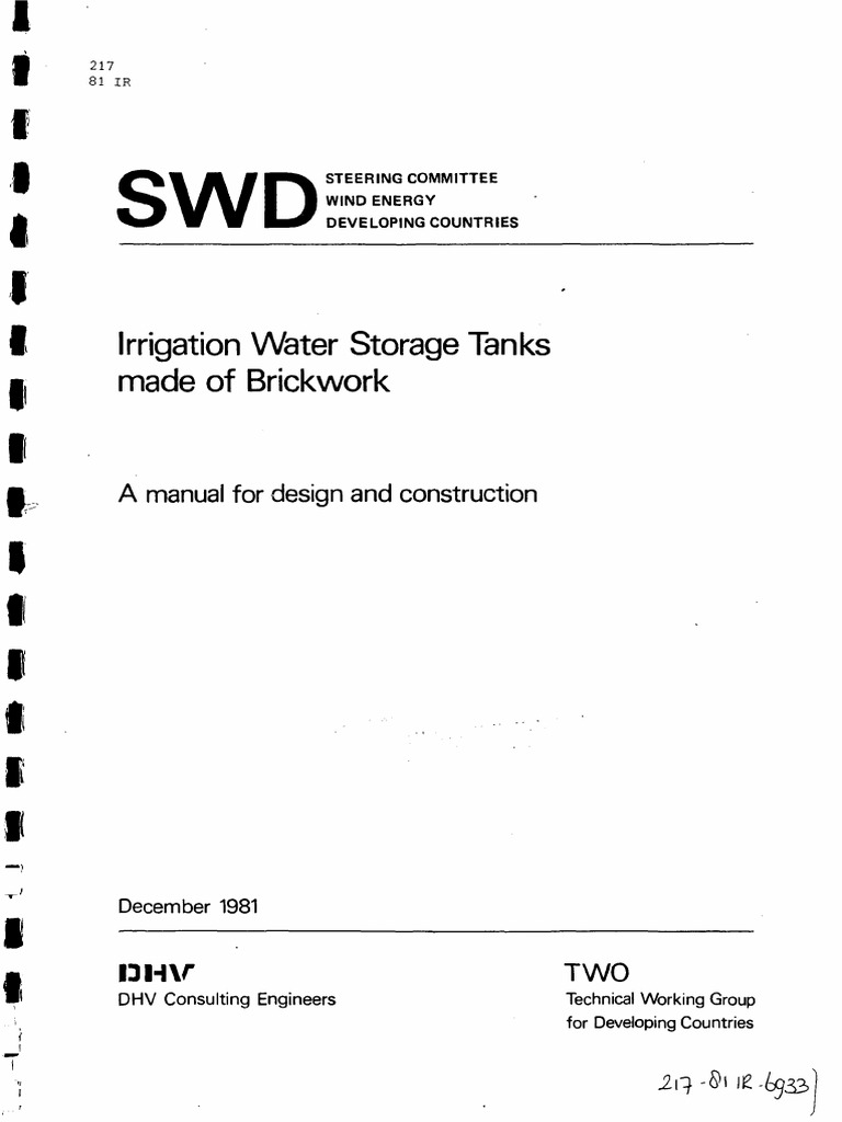 Brick Water Tanks | PDF | Mortar (Masonry) | Brick