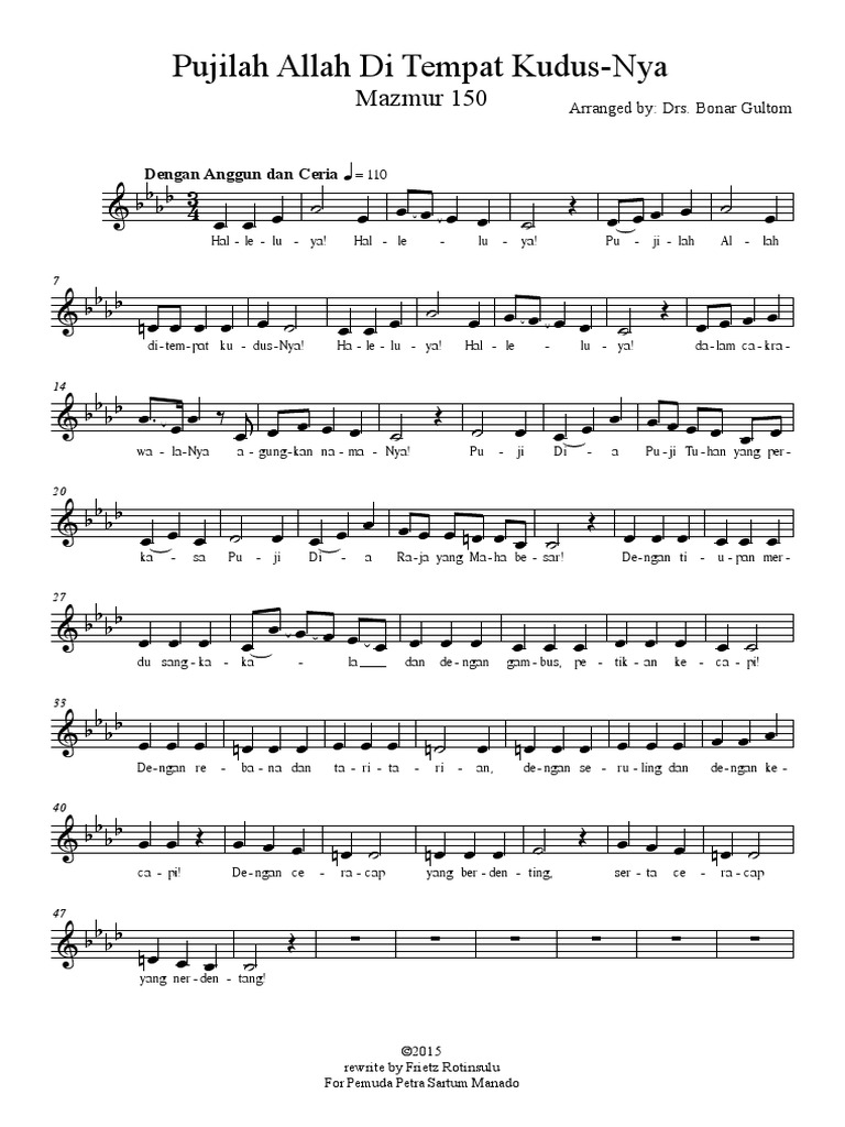 Mazmur 150 - Alto | PDF