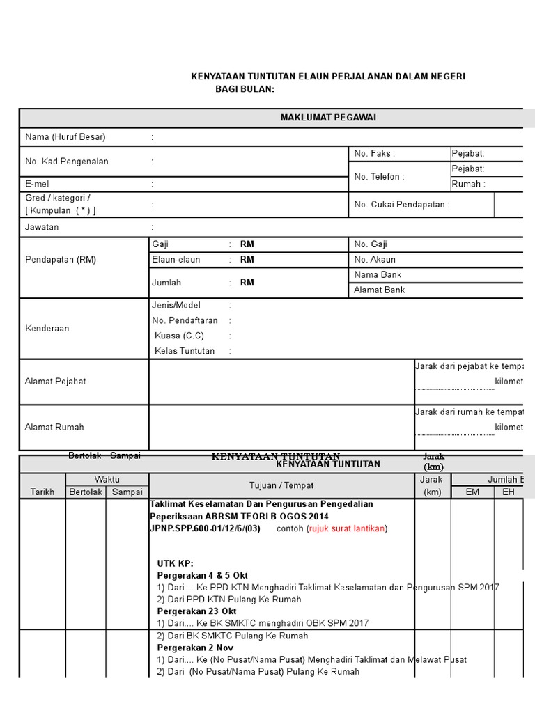 Borang Claim Kosong | PDF