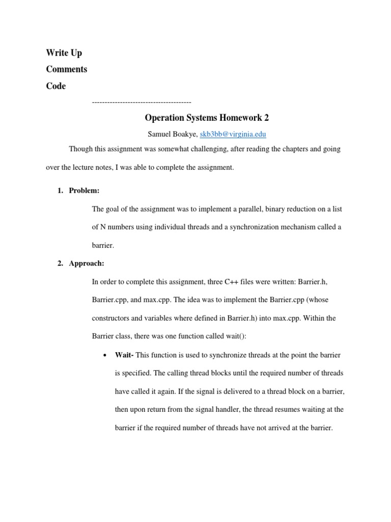 HW2 Report | PDF | Thread (Computing) | Computer Programming