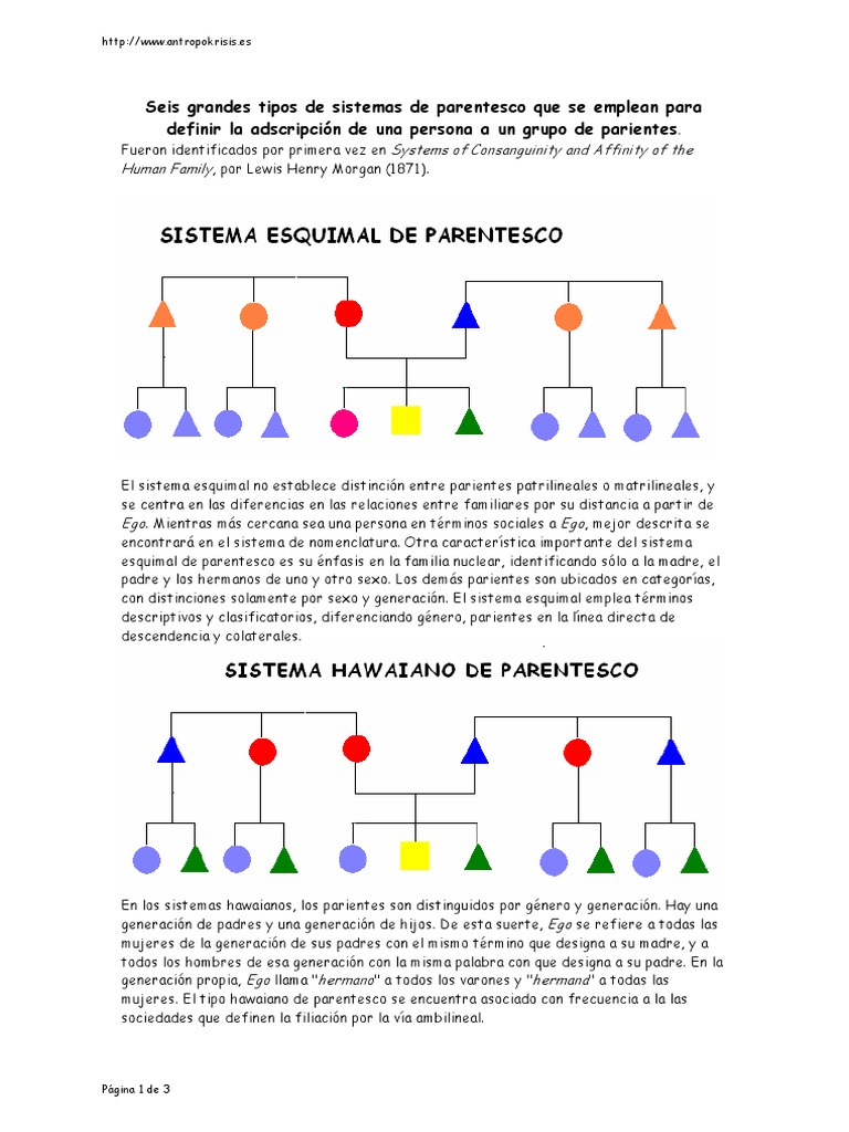 Los Sistemas de Parentesco 1 | Parentesco y descenso | Familia