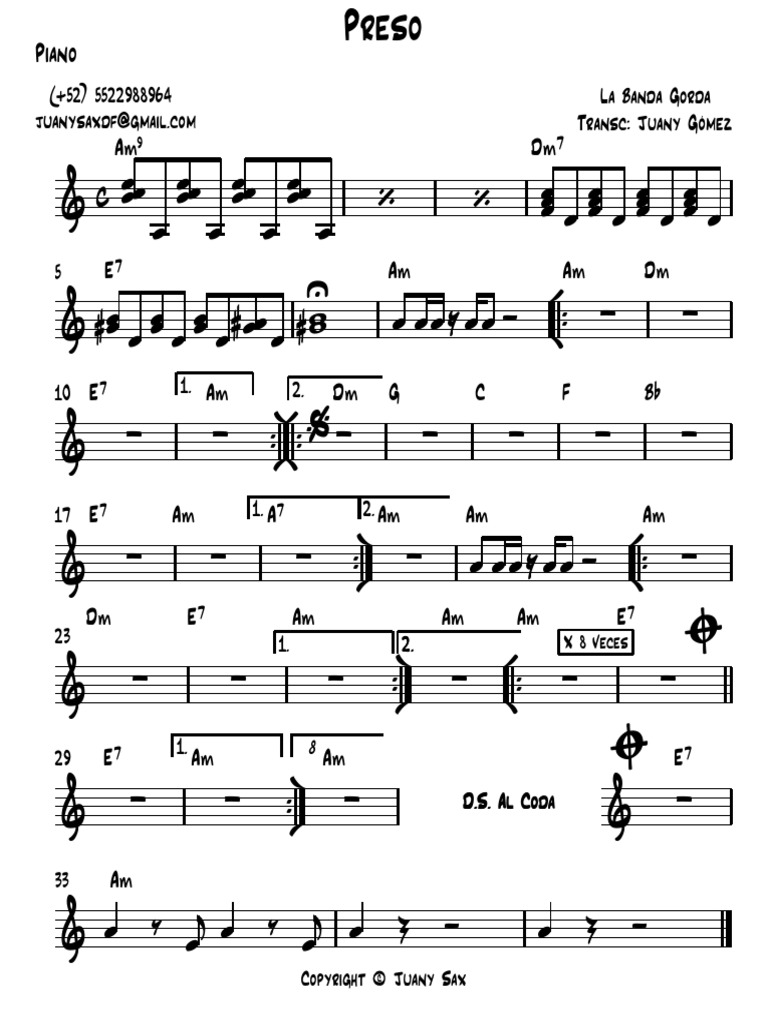 Preso - Piano | PDF