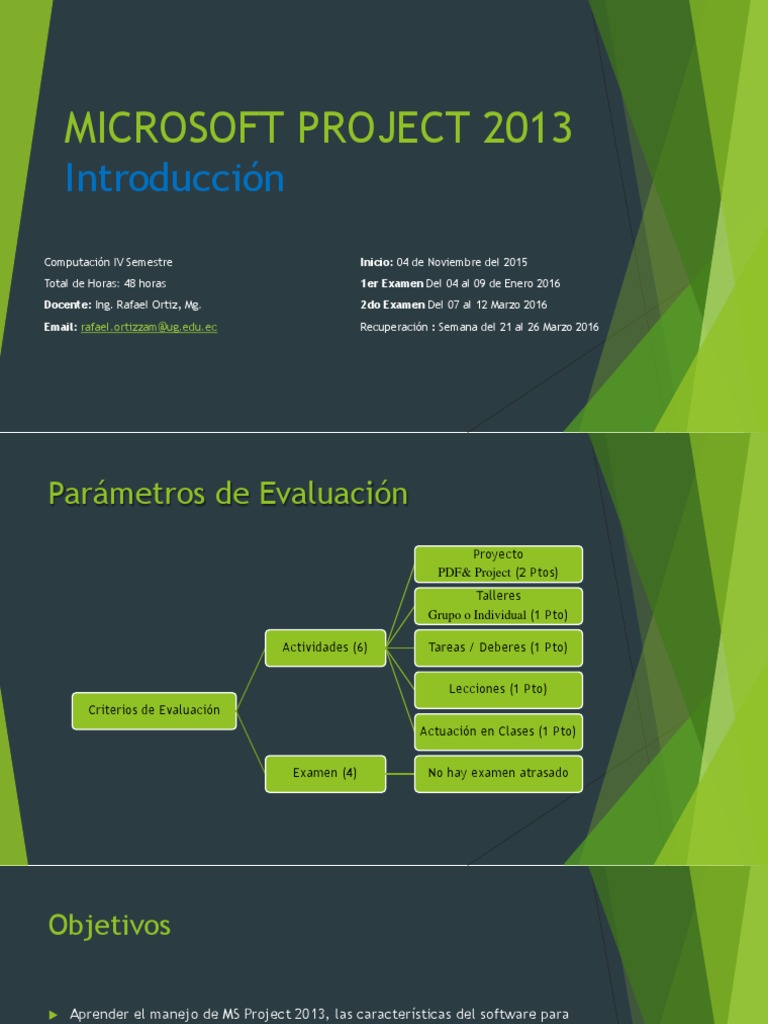 MS PROJECT 2013 Introduccion | PDF | Gestión de proyectos | Software