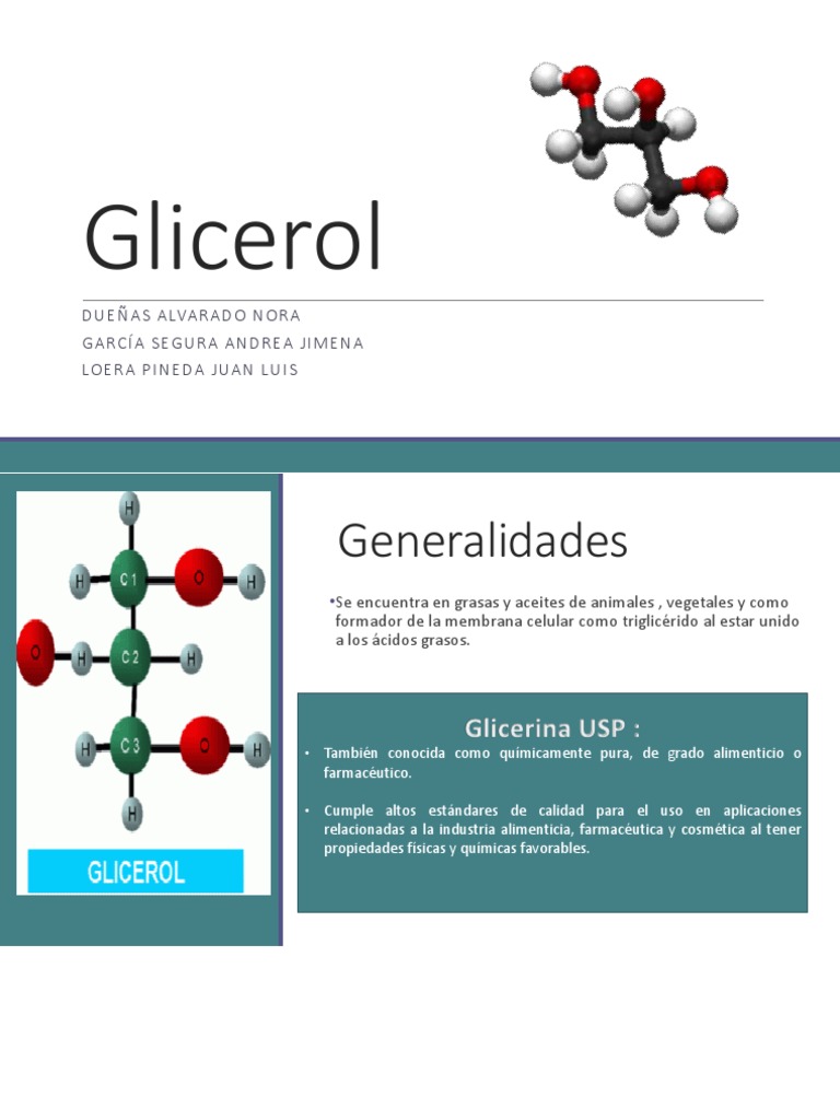 Glicerol | Glicerol | Sustancias químicas