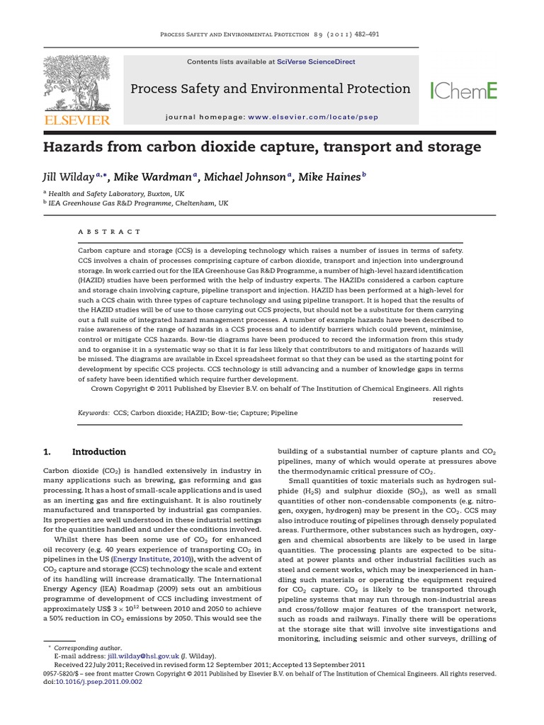 Hazards Associated With CCS 1 | PDF | Carbon Capture And Storage ...