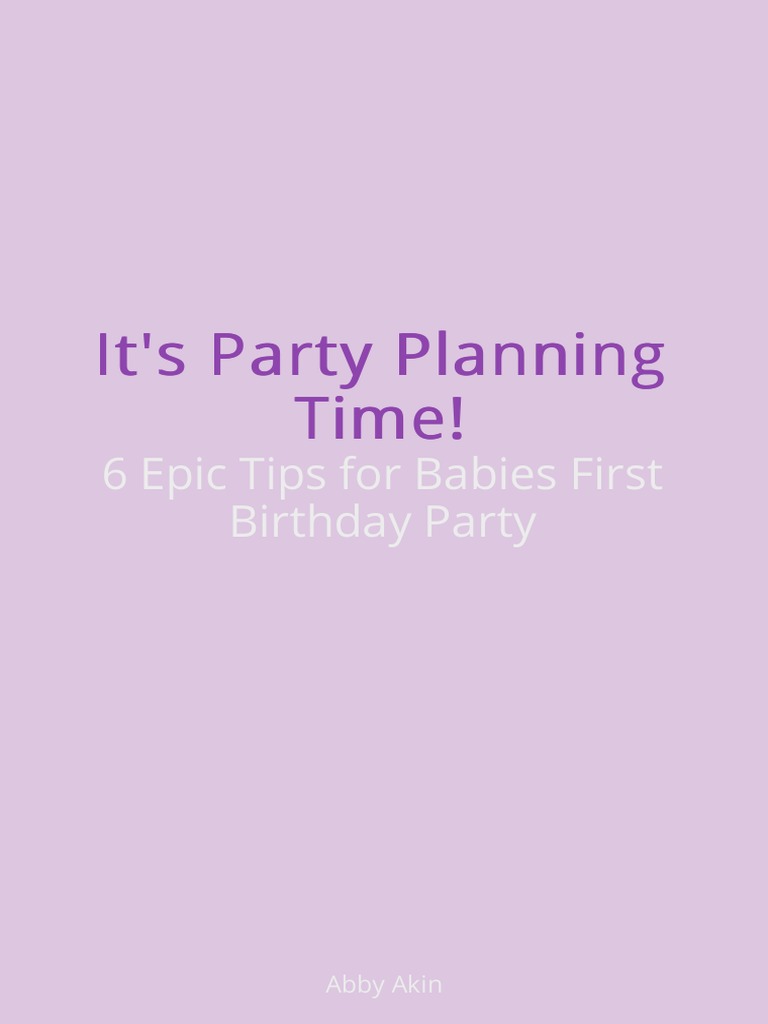 It't Party Planning Time | PDF | Foods | Food And Drink
