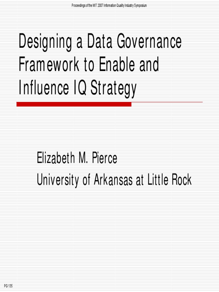 Designing A Data Governance Framework PDF | PDF | Governance ...