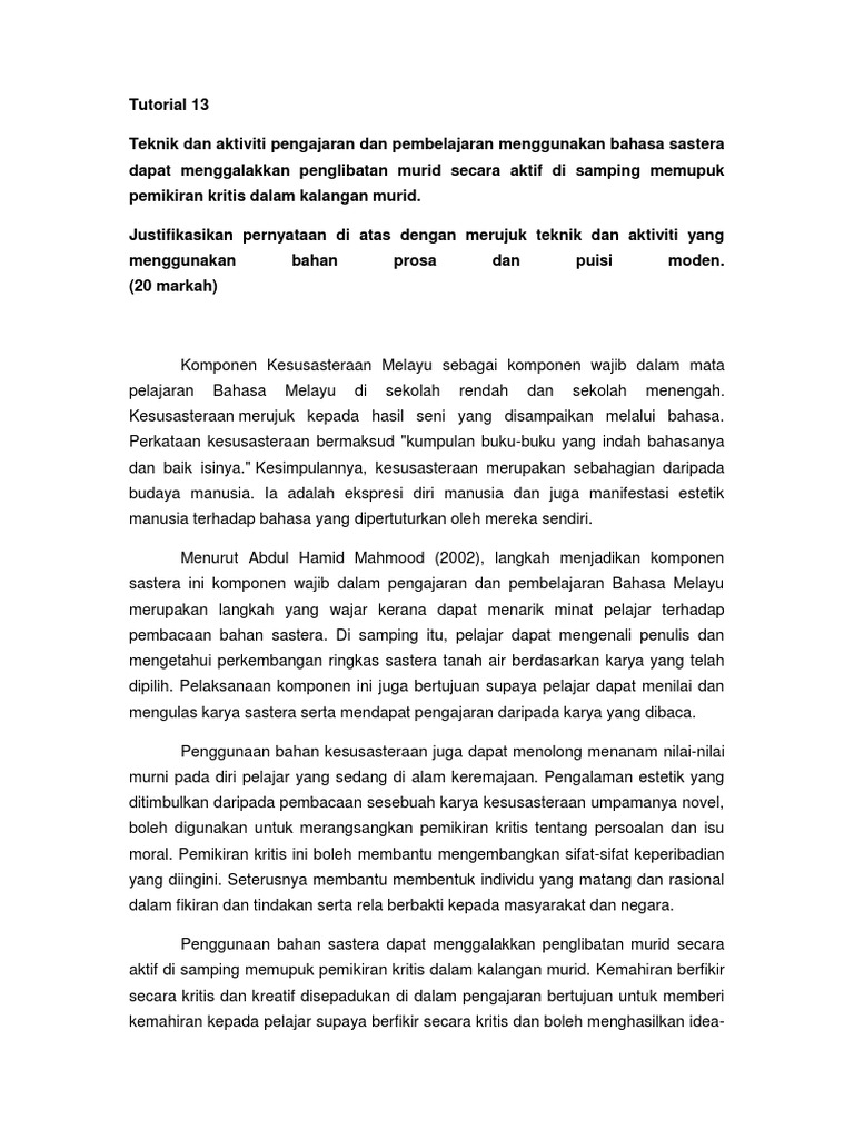 Tutorial 13 | PDF | Sains & Matematika