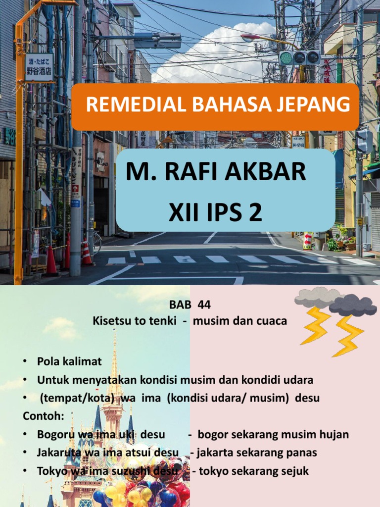 Remedial Bahasa Jepang M.rafi Akbar | PDF
