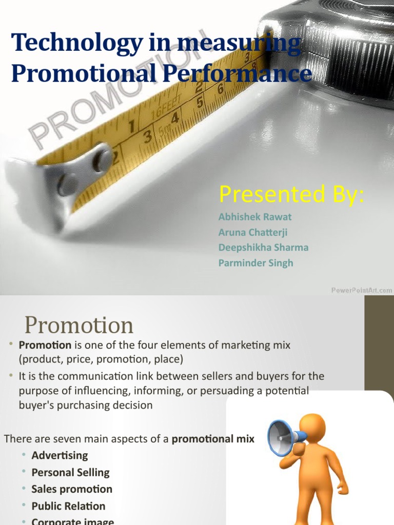 Technology in Measuring Promotional Performance: Presented by | PDF ...