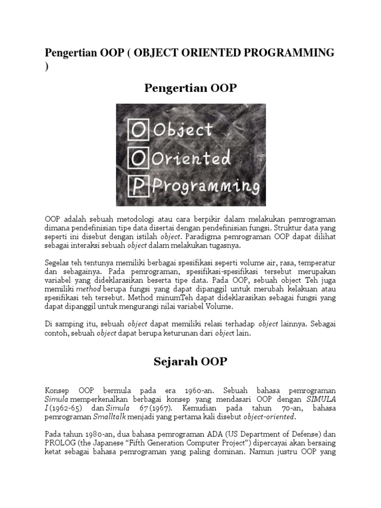 Pengertian OOP | PDF