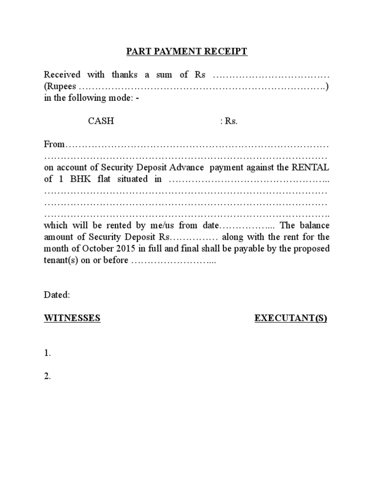 01 Part Payment | PDF