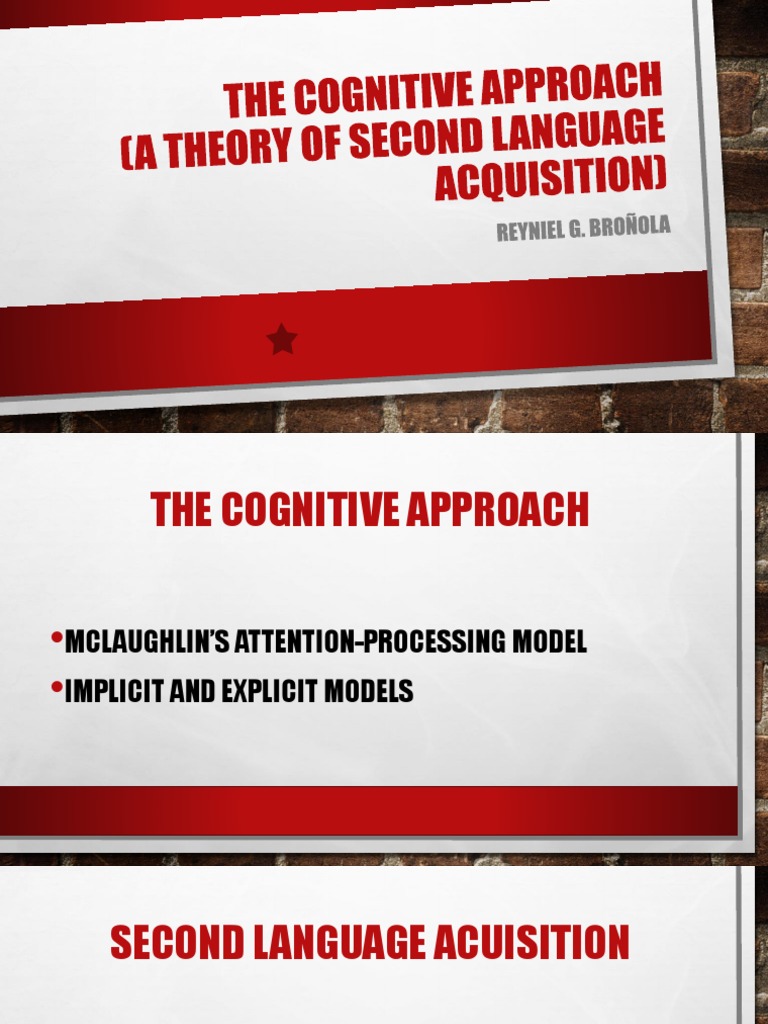Cognitive Approaches in English Teaching | PDF | Second Language ...
