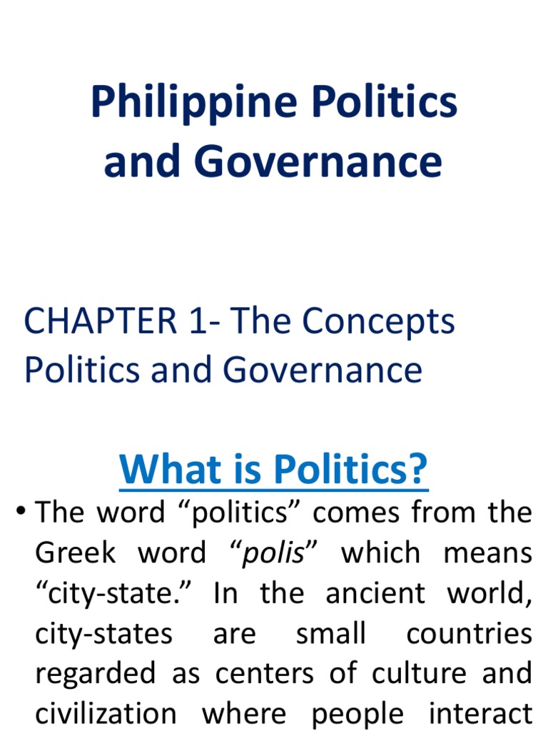 Concepts of Politics and Governance | PDF | Governance | Science