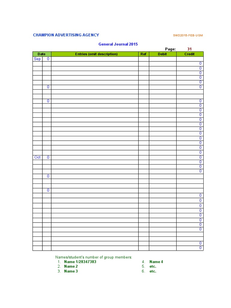 Champion Template | PDF | Debits And Credits | Economies