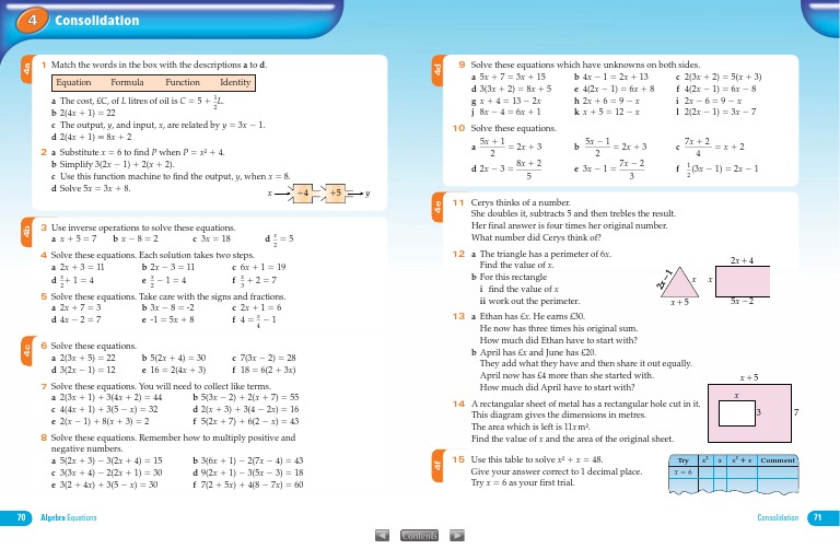 Year 9 Consolidation Homework | PDF | Equations | Elementary Mathematics
