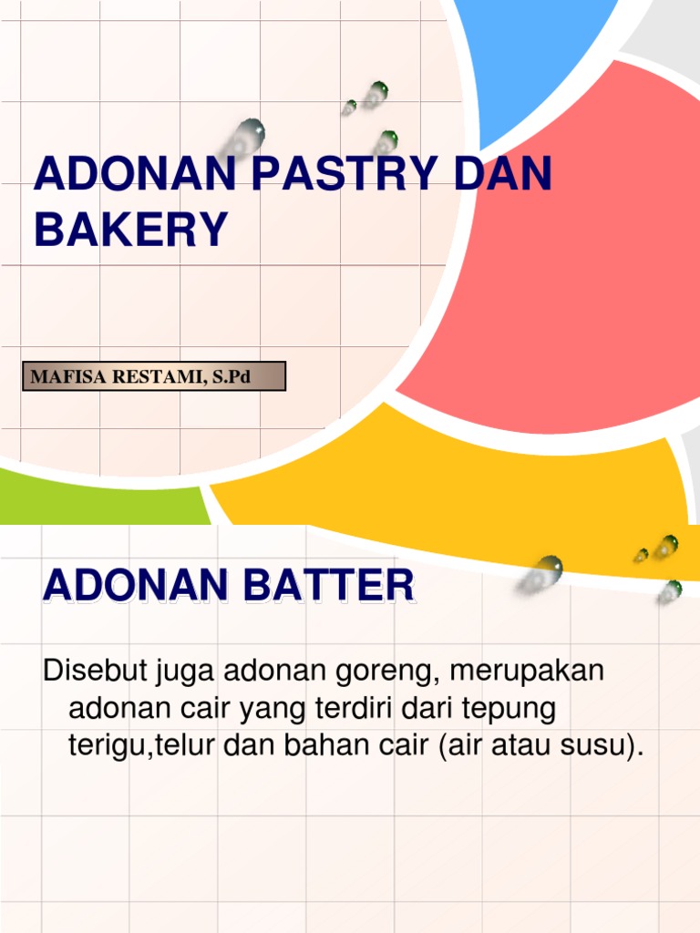 Jenis-Jenis Adonan dalam Bakery | PDF