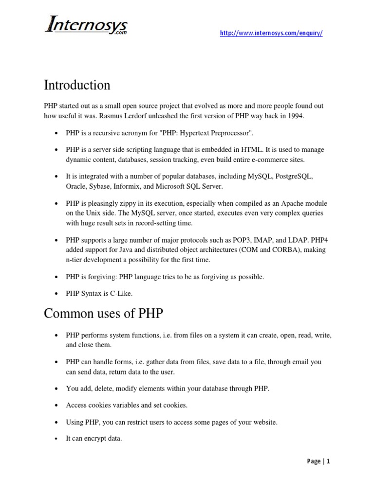 PHP Mysql Tutorial | PDF | Relational Database | Php PHP Mysql Tutorial | PDF | Relational Database | Php