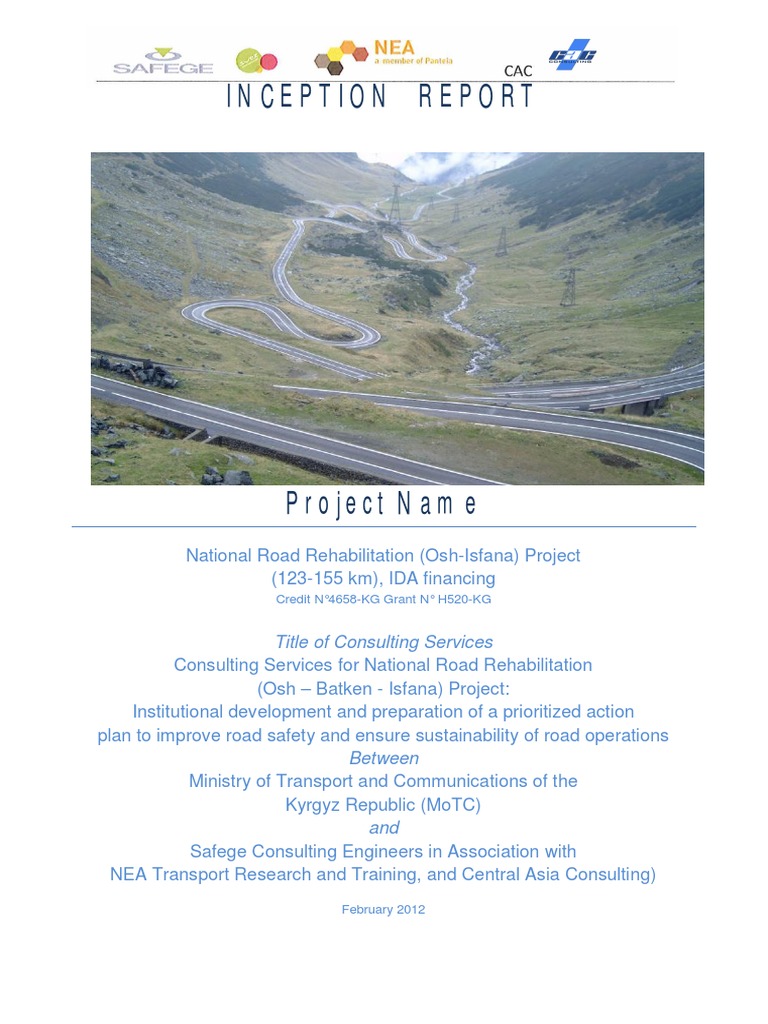 Inception Report February 2012 | PDF | Road Traffic Safety | Strategic ...