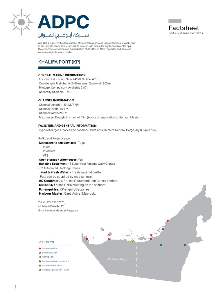 Khalifa Port KP | PDF | Port | Logistics