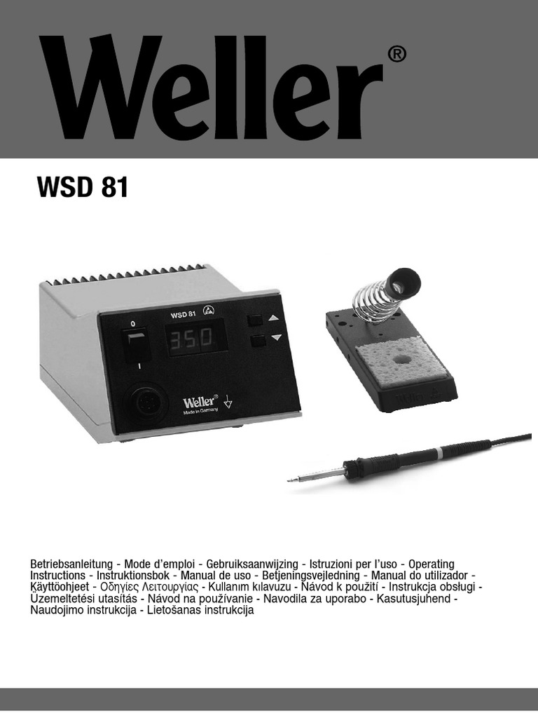Soldering Station WSD 81 Weller 2 | PDF | Soldering | Switch