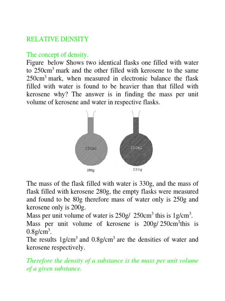 Relative Density Probs | PDF | Density | Volume