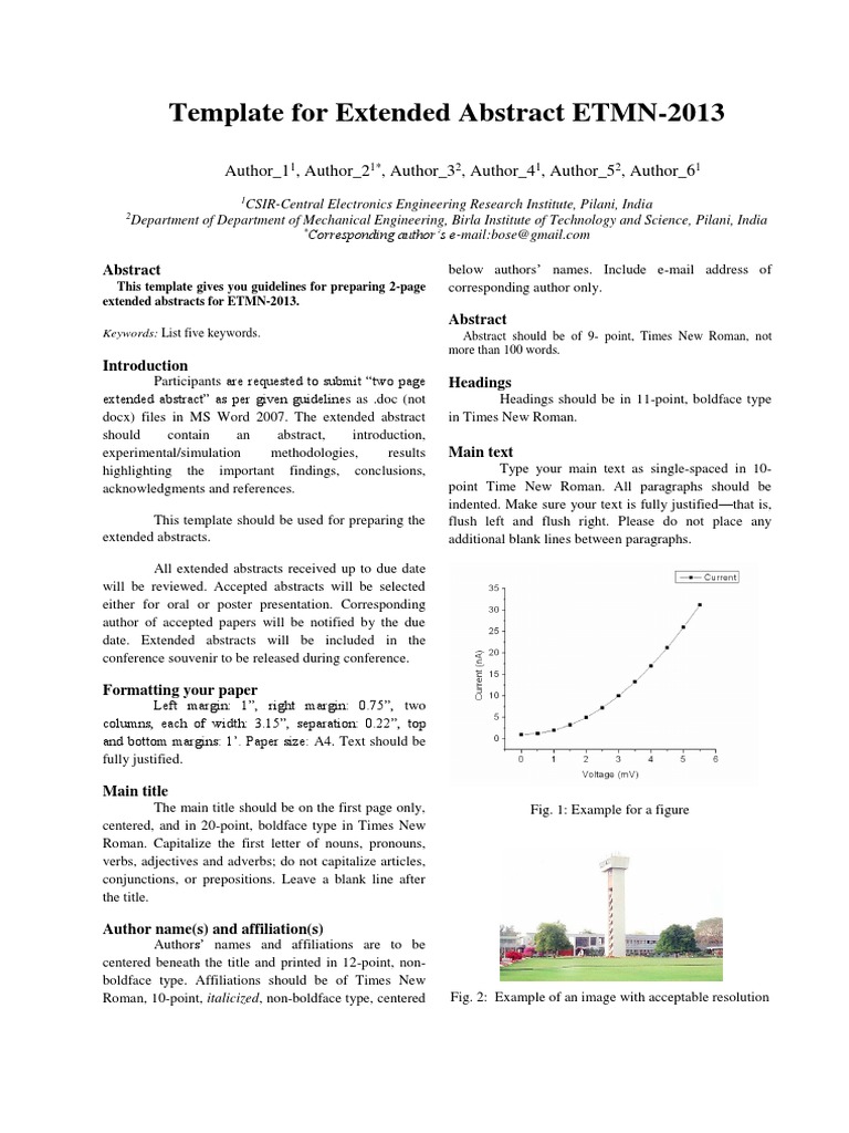 Guidelines for Preparing Two-Page Extended Abstracts for ETMN-2013 ...