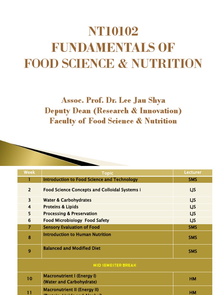 Fundamentals of Food Science & Nutrition | PDF | Colloid | Solution