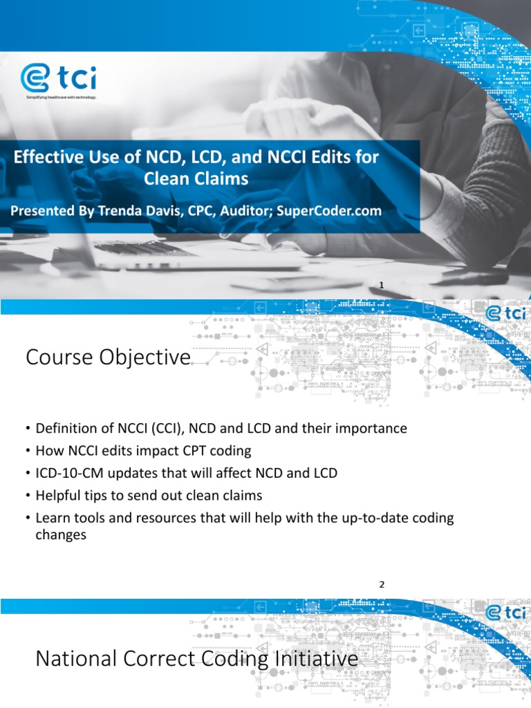 Effective Use of NCD LCD and Ncci Edits For Clean Claims | PDF ...