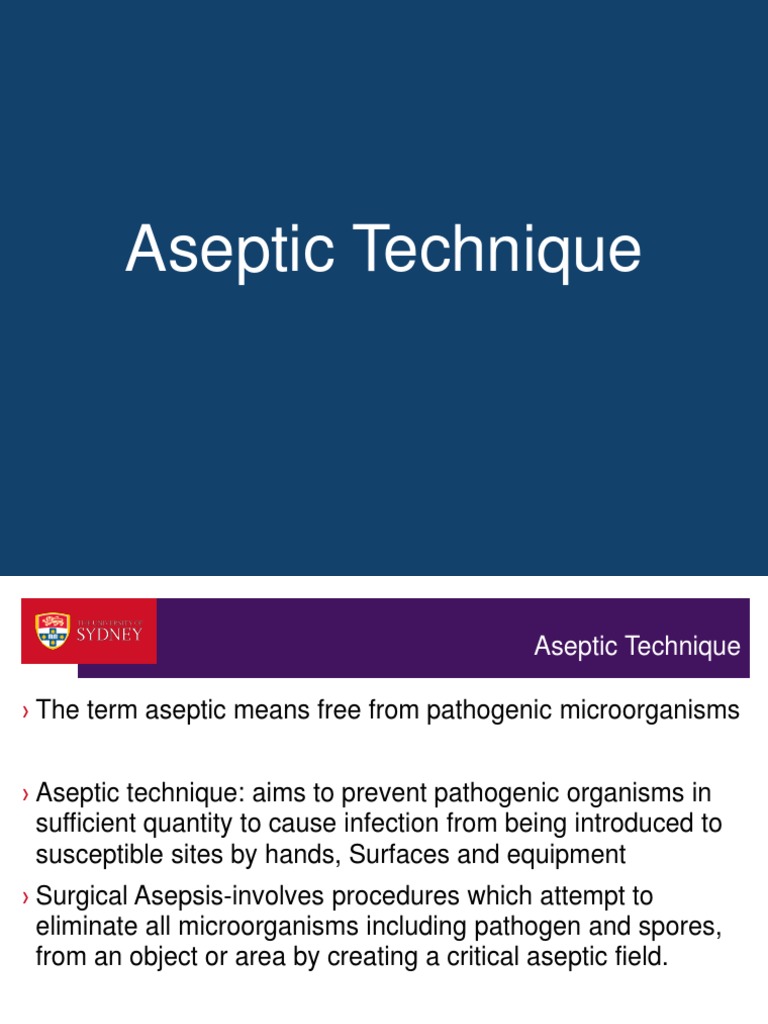 Aseptic Technique | PDF | Surgery | Sterilization (Microbiology)