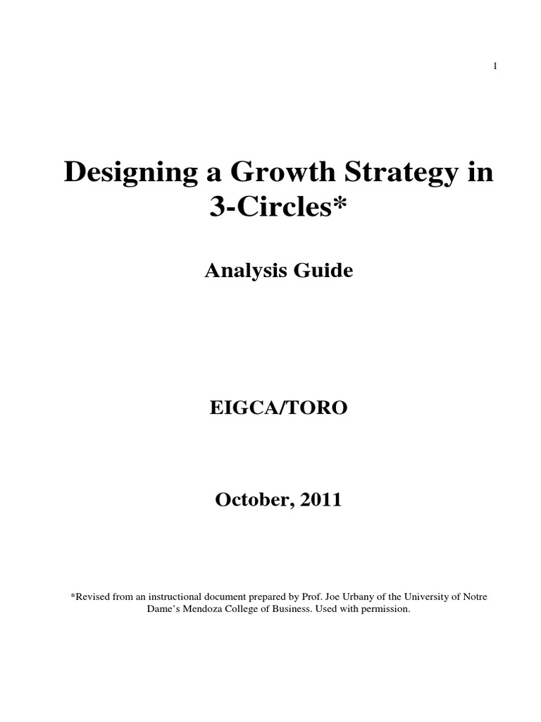 3 Circle Analysis Guide Pdf Strategic Management Competition