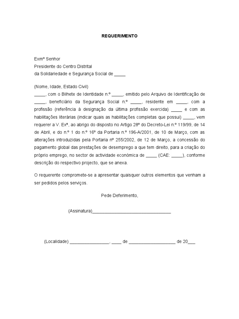 Minuta de Requerimento | PDF