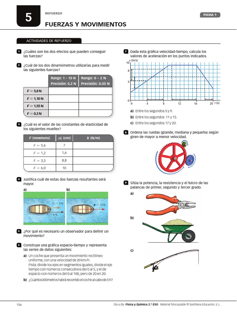 5 - Fuerzas y Movimientos | PDF | Movimiento (física) | Velocidad