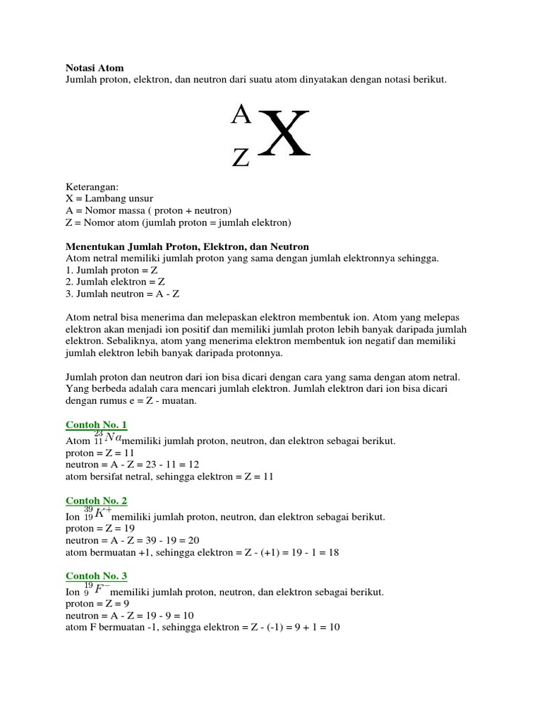 Notasi Atom | PDF