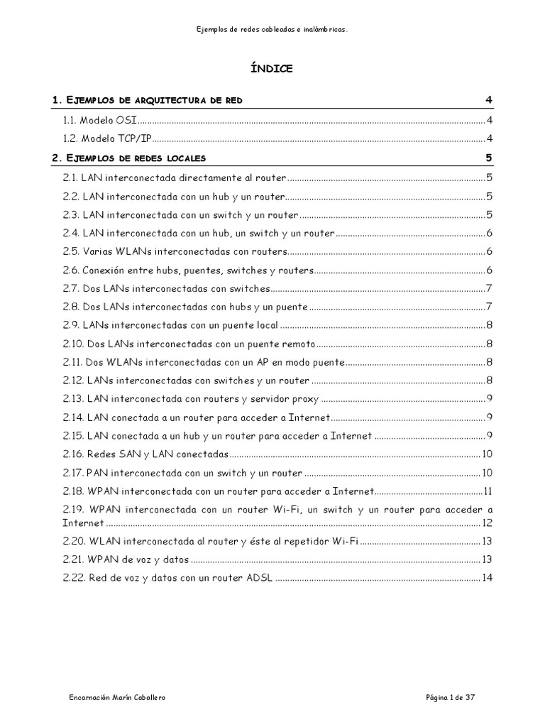Ejemplos de Redes Cableadas e Inalámbricas | PDF | Dirección IP | Enrutador (Computación)