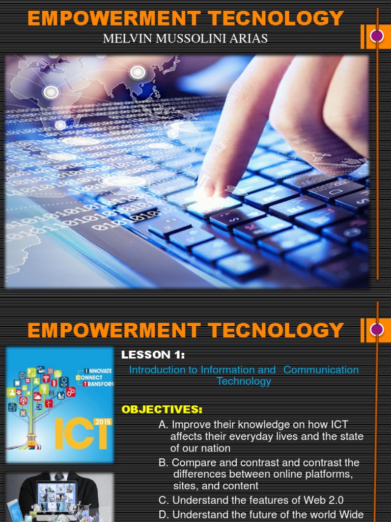 Empowerment Technology Learning Content Lesson 1 | PDF | Educational ...