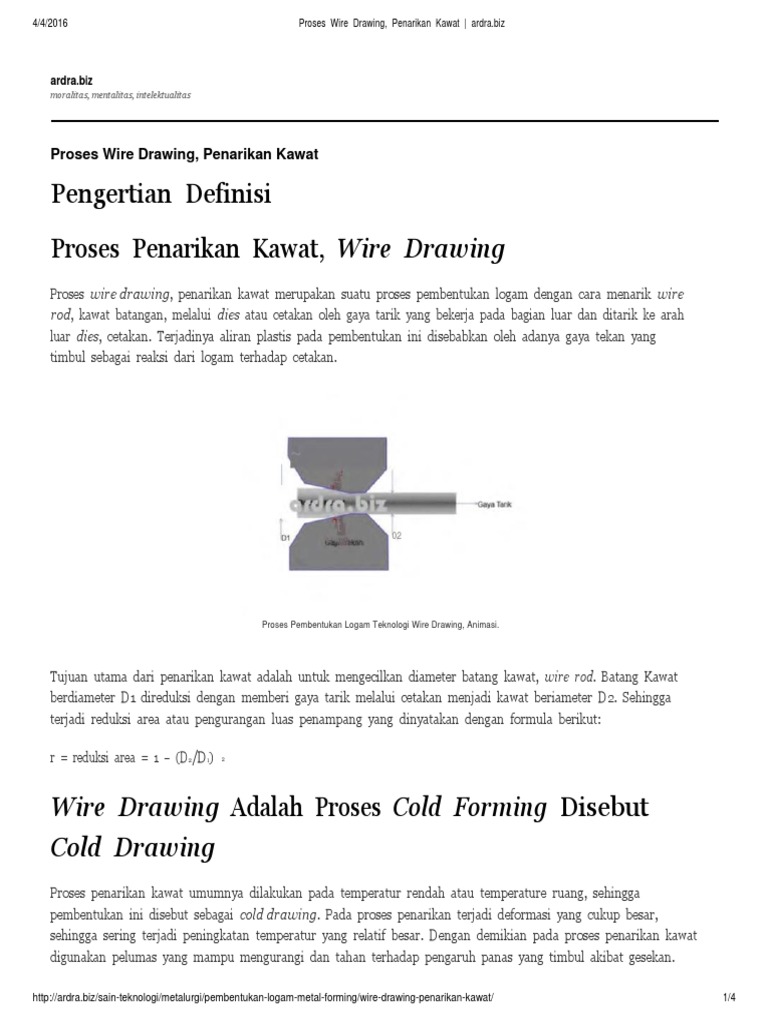 PROSES PENARIKAN KAWAT | PDF
