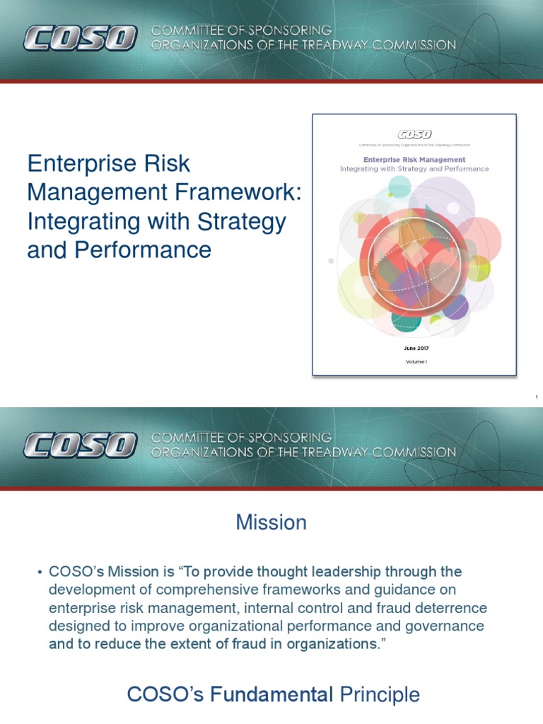 COSO ERM Presentation September 2017 | PDF | Enterprise Risk Management ...