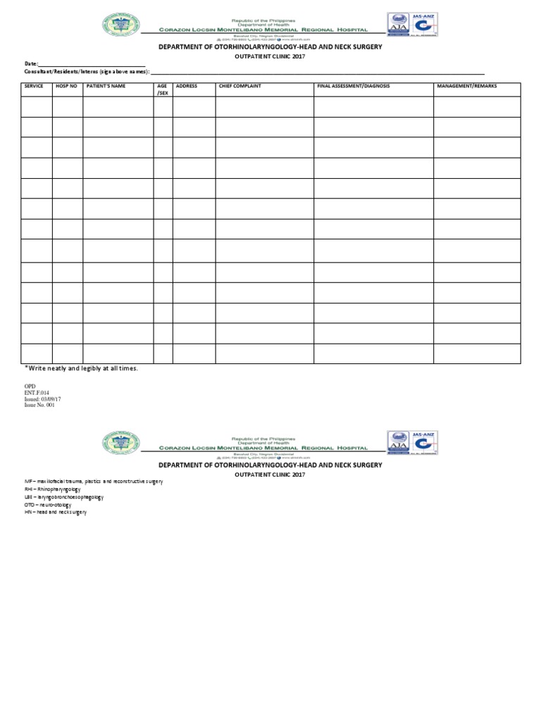 CL OPD LogBook | PDF