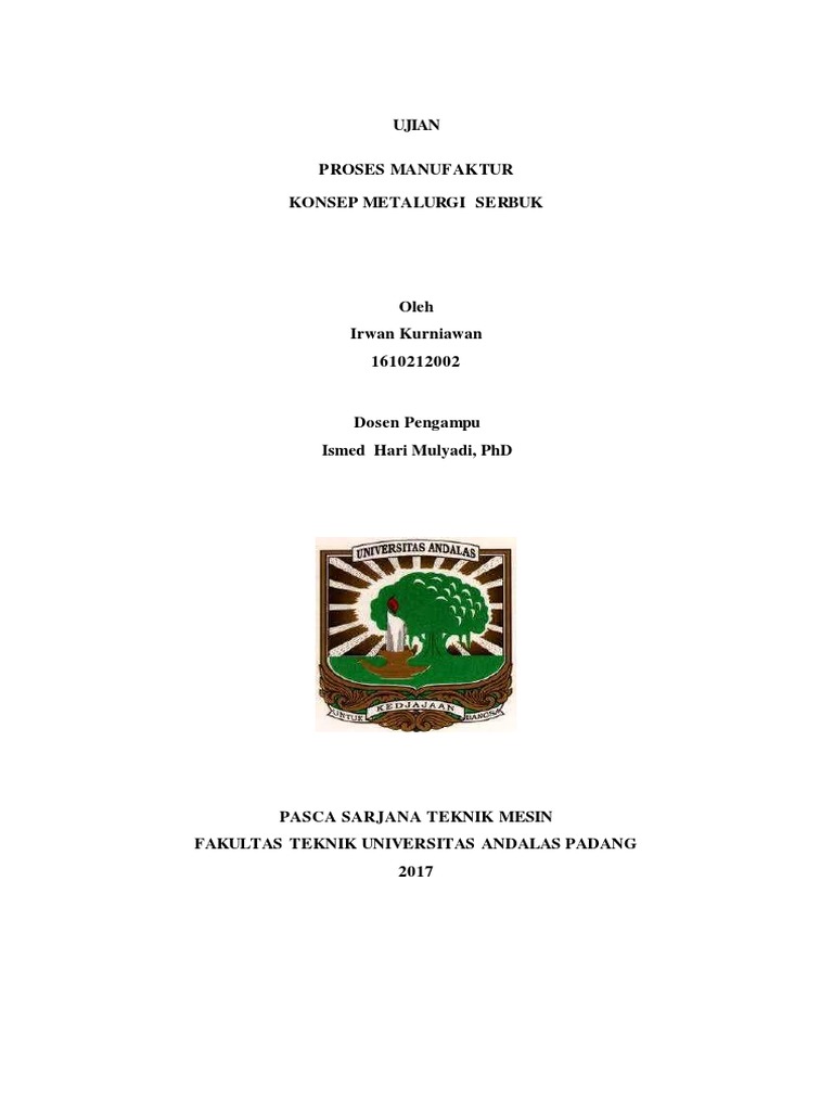 Metalurgi Serbuk: Proses dan Sifat | PDF