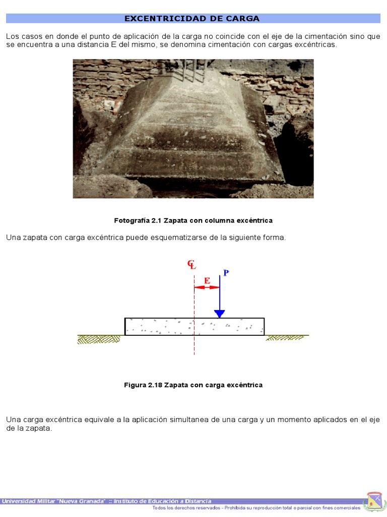 Excentricidad en Cargas de Cimentación | PDF